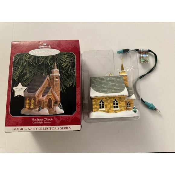 Holiday | Hallmark Ornament The Stone Church Light Features Hm2 | Poshmark